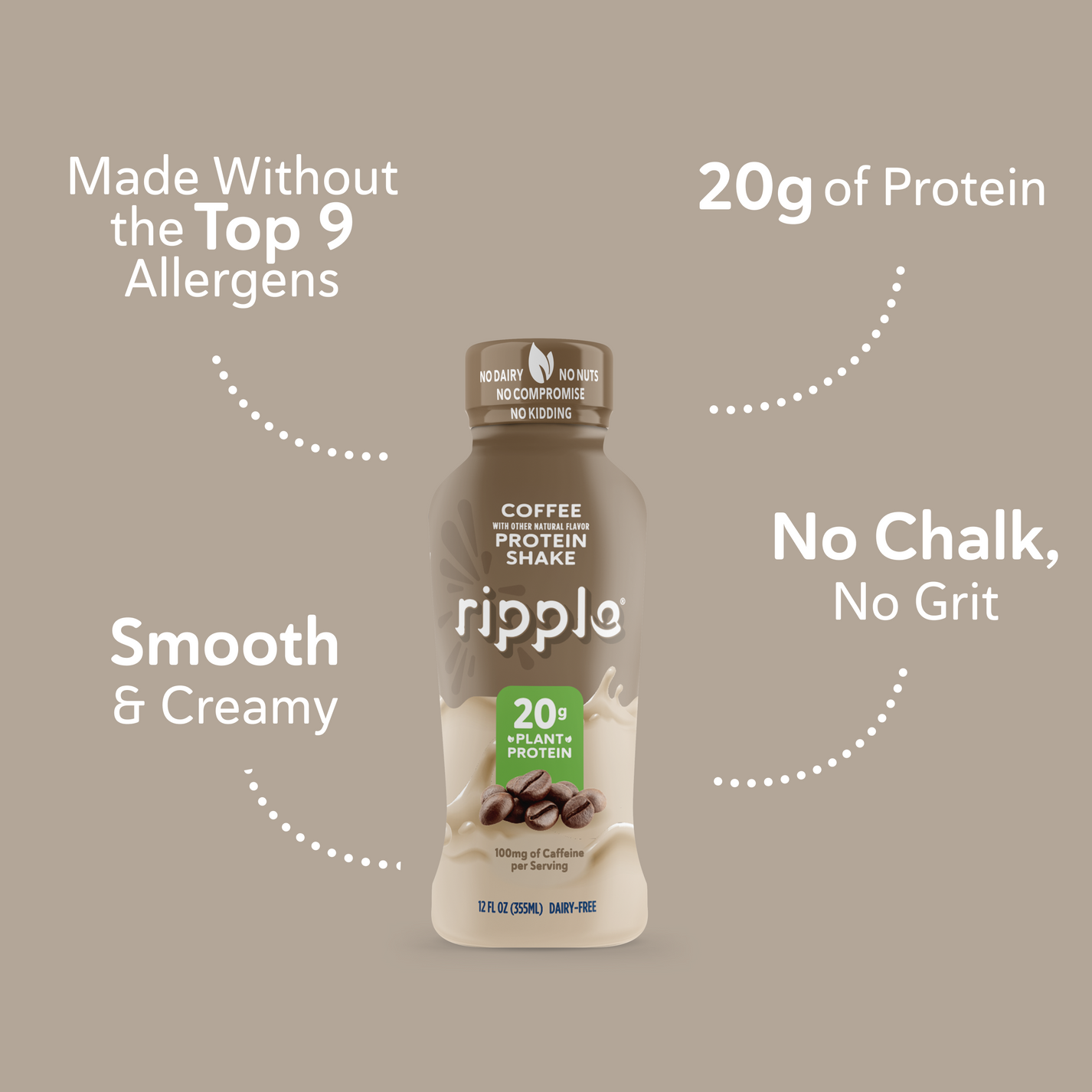 Ripple Coffee Plant-Based Protein Shake (12-Pack) – Ripple Foods