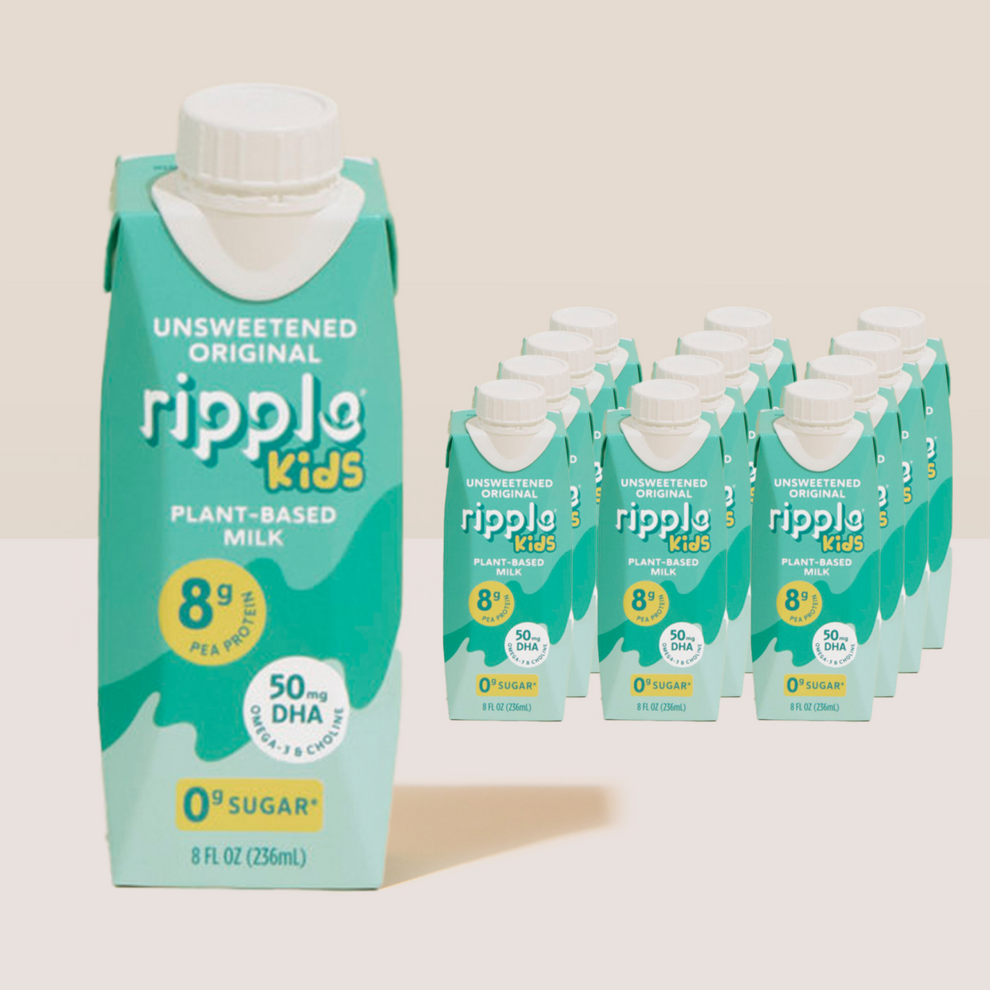 Ripple Kids On-The-Go Unsweetened Original Milk (12-pack) – Ripple Foods