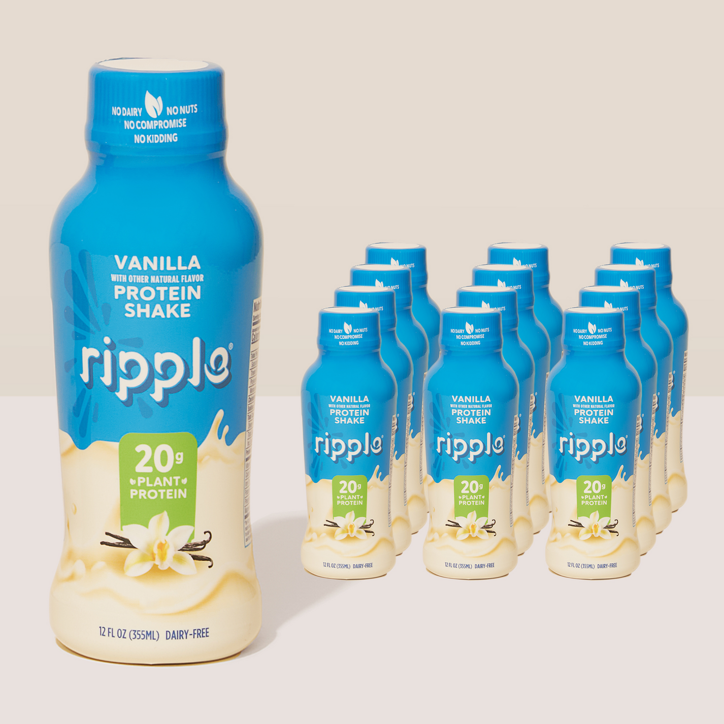 Ripple Vanilla Plant-Based Protein Shake (12-Pack) – Ripple Foods