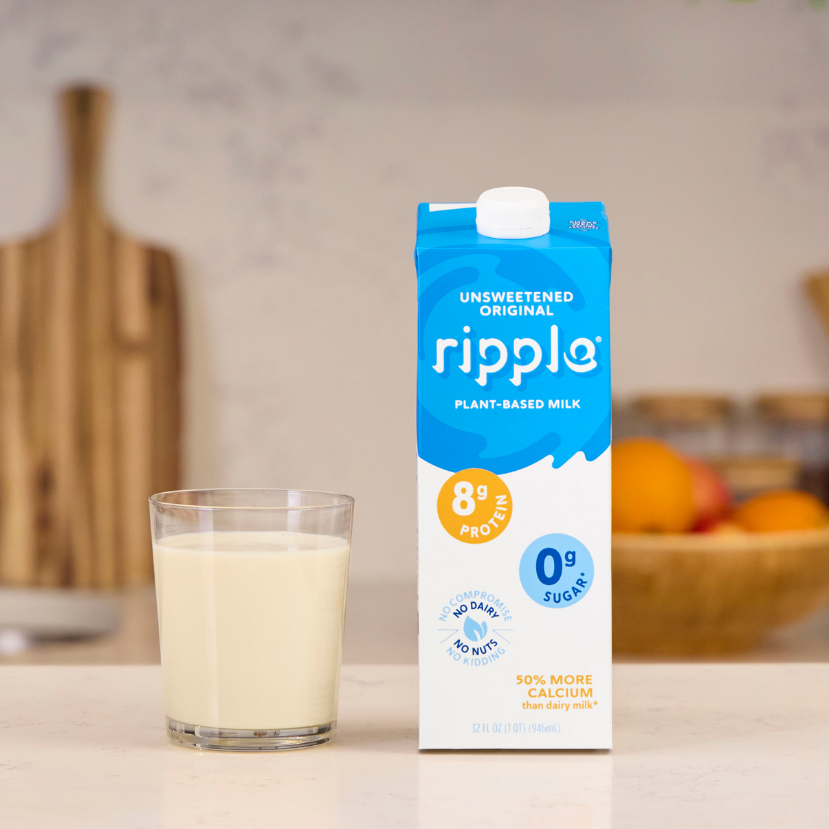 Ripple Shelf-Stable Unsweetened Original Milk (6-pack) – Ripple Foods